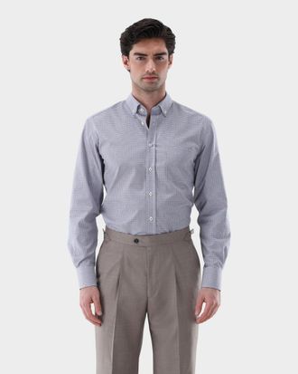 van Laack Kariertes Button-Hemd aus b&uuml;gelfreiem Twill