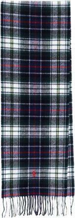 Polo Ralph Lauren Blue Wool Check Scarf