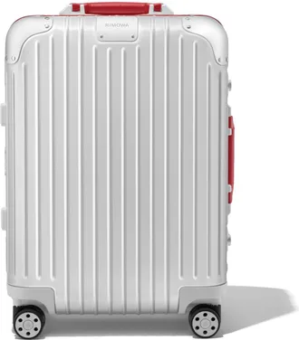 Rimowa Original Cabin Twist Koffer in Silber und Rot - Aluminium - 55x40x23