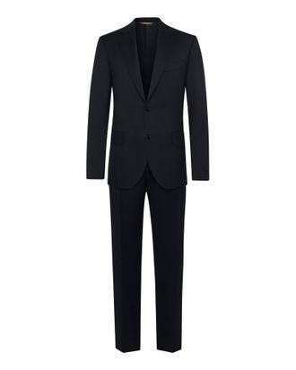 Canali Anzug aus Schurwolle mit Reverskragen und feinem Muster in