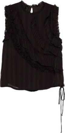Pinko Pinko, Femme, Blouses et Chemises, Brun, Taille: 40 FR Top