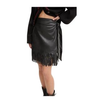 Never Fully Dressed Jaspre Mini Fransenrock - - Skirts - Damen - Schwarzk - S