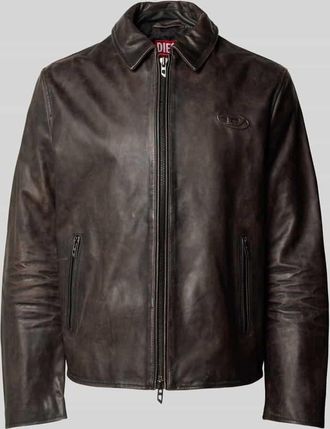 Diesel Lederjacke aus Rindsnappa Modell L-AMAR-WRD
