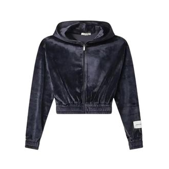 Hinnominate Hinnominate, Femme, Sweatshirts et sweats &agrave; capuche, Bleu, Taille: 40 FR Felpa In Ciniglia Cappuccio All Zip