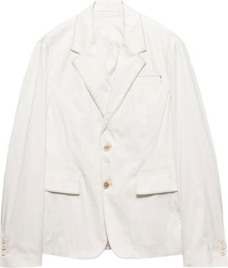 Prada veste en coton à simple boutonnage - Blanc
