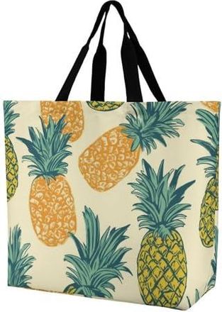 Generic Motif Ananas Sac A Main Femmes Imperm&eacute;able Tote Bag D&eacute;contract&eacute; Sac Fourre Tout Pour Travail Shopping Gym