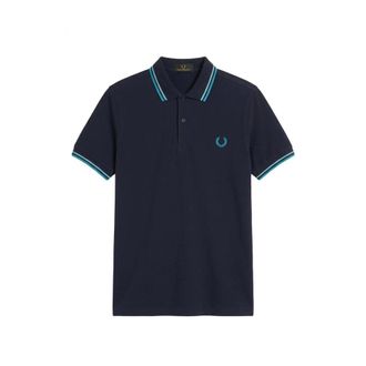 Fred Perry Polo M102 G81 - Homme - Tops - Bleu - Taille: S