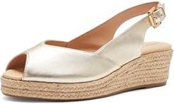 Geox Femme D IBERIDE A Sandale compensée, Lt Gold, 38 EU