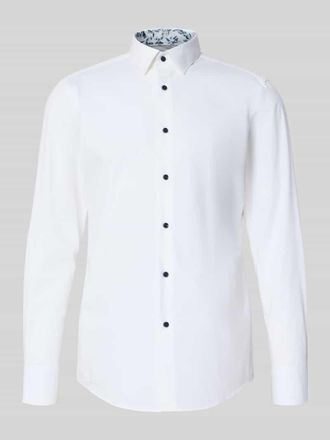HUGO BOSS Slim Fit Businesshemd aus Baumwoll-Mix Modell HANK