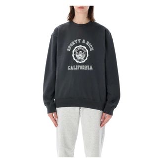 Sporty & Rich Damen, Sweatshirts & Hoodies, Schwarzk, SGr&ouml;&szlig;e