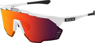 Scicon Sports Aeroshade Kunken Sports Performance Sonnenbrille (SCNPP Multimirror rot/weiß glänzend)