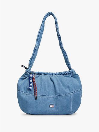 Tommy Hilfiger Sac hobo en denim &agrave; breloques