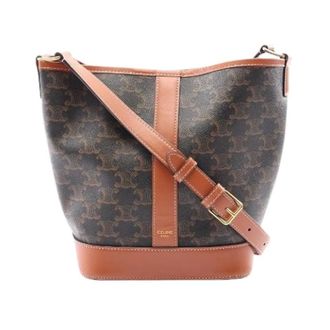 Celine Pre-owned Sac Seau Triomphe Petit Mod&egrave;le en Toile Enduite - Femme - Pre-owned - Brun - Taille: ONE Size