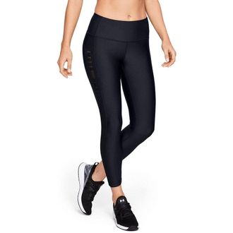 Under Armour Damen Capri UA HG Ankle Crop Branded, Schwarz, MD, 1329151-001