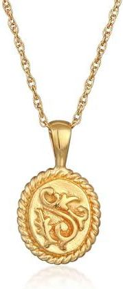 Elli Collier Femme Pendentif Ornement Design Vintage en argent 925 Sterling plaqué or