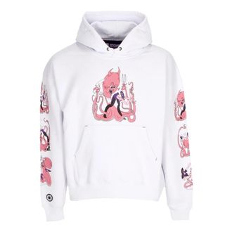 Octopus Love Hoodie Wei&szlig; Gerippte B&uuml;ndchen - - Sweatshirts & Hoodies - Herren - Wei&szlig; - XS