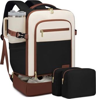 Lovevook Sac à dos de voyage cabine avec compartiment à chaussures séparé, 40L pour femmes avec compartiment humide et sec, pour ordinateur portable de 17 pouc