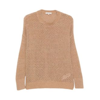 Antonelli Pull en maille ajour&eacute;e Brembana - Femme - Pulls - Beige - Taille: 40 FR