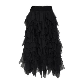 Balmain Femme, Jupes, Noir, Taille: 40 FR Jupe en soie