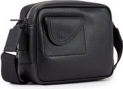 Lacoste Sac &agrave; main port&eacute; crois&eacute; en cuir grain&eacute;