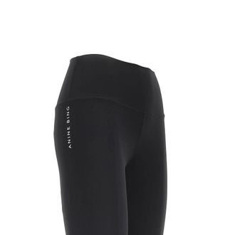 Anine Bing High-Waisted Stretch Nylon Leggings - Black