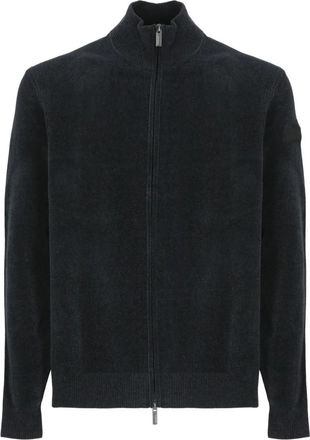 Roberto Ricci Design Velvet Full Zip Knit - - Knitwear - Herren - Blau - 2XL