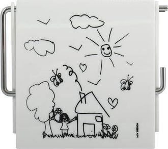 MSV Bad Serie Toilettenpapierhalter WC Rollenhalter Papierhalter Klopapierhalter mit Klappe - Kindergarten