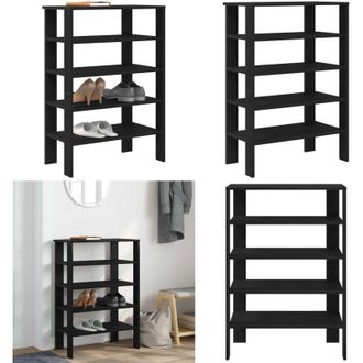 vidaXL Schuhregal Schwarz 61x32x87,5 cm Holzwerkstoff - Vidaxl