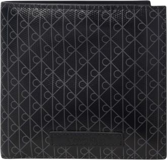 Calvin Klein Emblem Geldb&ouml;rse mit M&uuml;nzfach - - Accessories - Herren - Schwarzk - ONE SIZE
