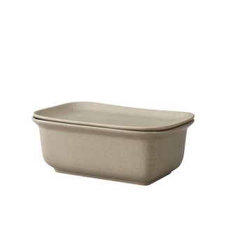Stelton Rig-Tig Cook and Serve Br&auml;ter mit Deckel Mittel, Auflaufform, Ofenform, Steinzeug, Earth, 10 cm, Z00506