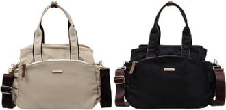 Generic Sac &agrave; bandouli&egrave;re en nylon de capacit&eacute; pour femmes avec fermeture &agrave; glissi&egrave;re pour les sorties et les d&eacute;placements (noir)