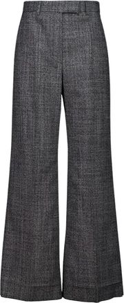 Valentino Garavani Femme, Pantalons, Gris, Taille: 38 FR Wool Moulin&eacute; Palazzo Pantalons