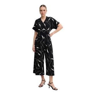 Joseph Ribkoff Combinaison Culotte Imprim&eacute; G&eacute;om&eacute;trique - Femme - Combinaisons et Ensembles - Noir - Taille: 46 FR