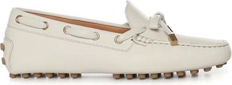 Tod's Femme, Chaussures, Blanc, Taille: 36 1/2 EU Mocassins en cuir