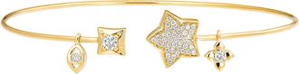 Edenly Durchbrochener Armreif Frische - Du und Ich Der gute Stern - 18 Karat Gelbgold und Diamanten