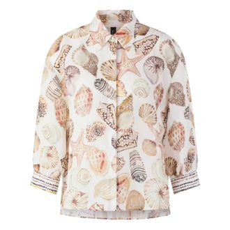 Marc Cain Femme, Blouses et Chemises, Multicolore, Taille: 42 FR Marccain Wit Ac 51.39 W51