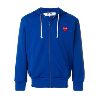 Comme Des Gar&ccedil;ons Heart Emblem Zip Hoodie - - Sweatshirts & Hoodies - Herren - Blau - L