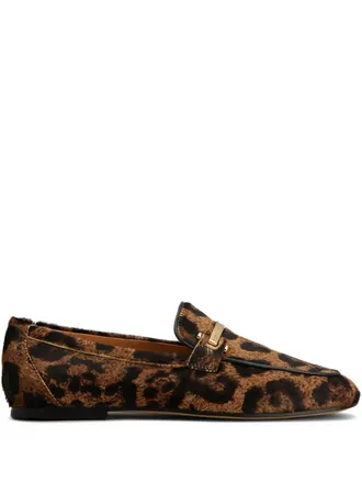 Tod's Loafer mit Leoparden-Print - Braun