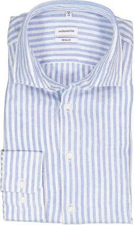 Seidensticker Seidensticker Herren Hemd blau gestreift