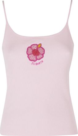 MC2 Saint Barth Femme, Tops, Rose, Taille: 36 FR Zaira Rib Top