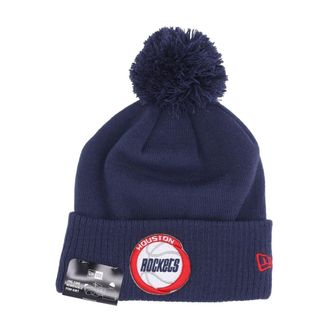 New Era Homme, Accessoires, Bleu, Taille: ONE Size Houston Rockets Pom Pom Beanie Hat