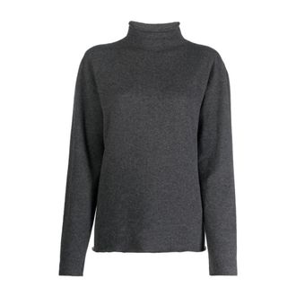 Jil Sander Eleganter Grauer Kaschmirpullover - - Knitwear - Damen - Grau - M