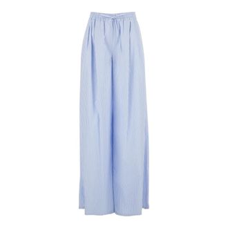 Dolce & Gabbana Femme, Pantalons, Bleu, Taille: 38 FR Striped Pants