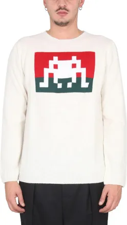 Comme Des Gar&ccedil;ons Wool Jersey Regular Fit Sweater - Beige