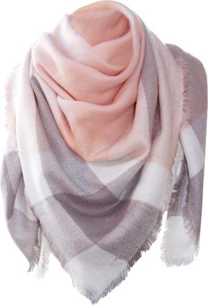 Glamexx24 XXL Kuschelige, Warme Und Wundersch&ouml;ne Damen Poncho Schal Mit Verschiedenen Muster, 2 Rosa, Einheitsgr&ouml;&szlig;e