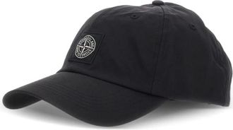 Stone Island Homme, Accessoires, Noir, Taille: ONE Size Casquette de baseball avec &eacute;cusson Compass