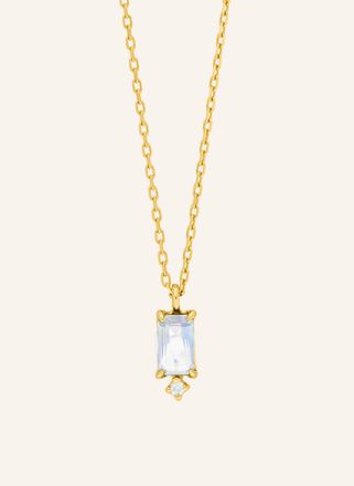 Leaf Halskette Mondstein Aus 14 Karat Gelbgold gold