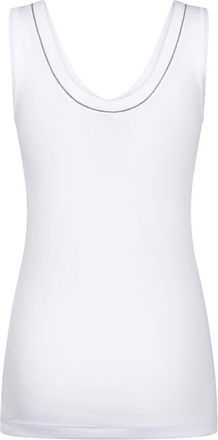Brunello Cucinelli Femme, Tops, Blanc, Taille: 36 FR Tank Top