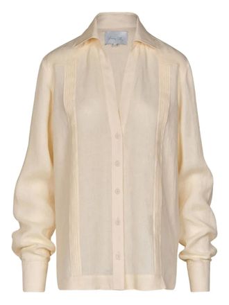 Johanna Ortiz chemise Manly Guayabera en lin - Tons neutres