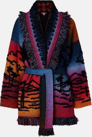 Alanui Cardigan Sunset Stories en cachemire m&eacute;lang&eacute;